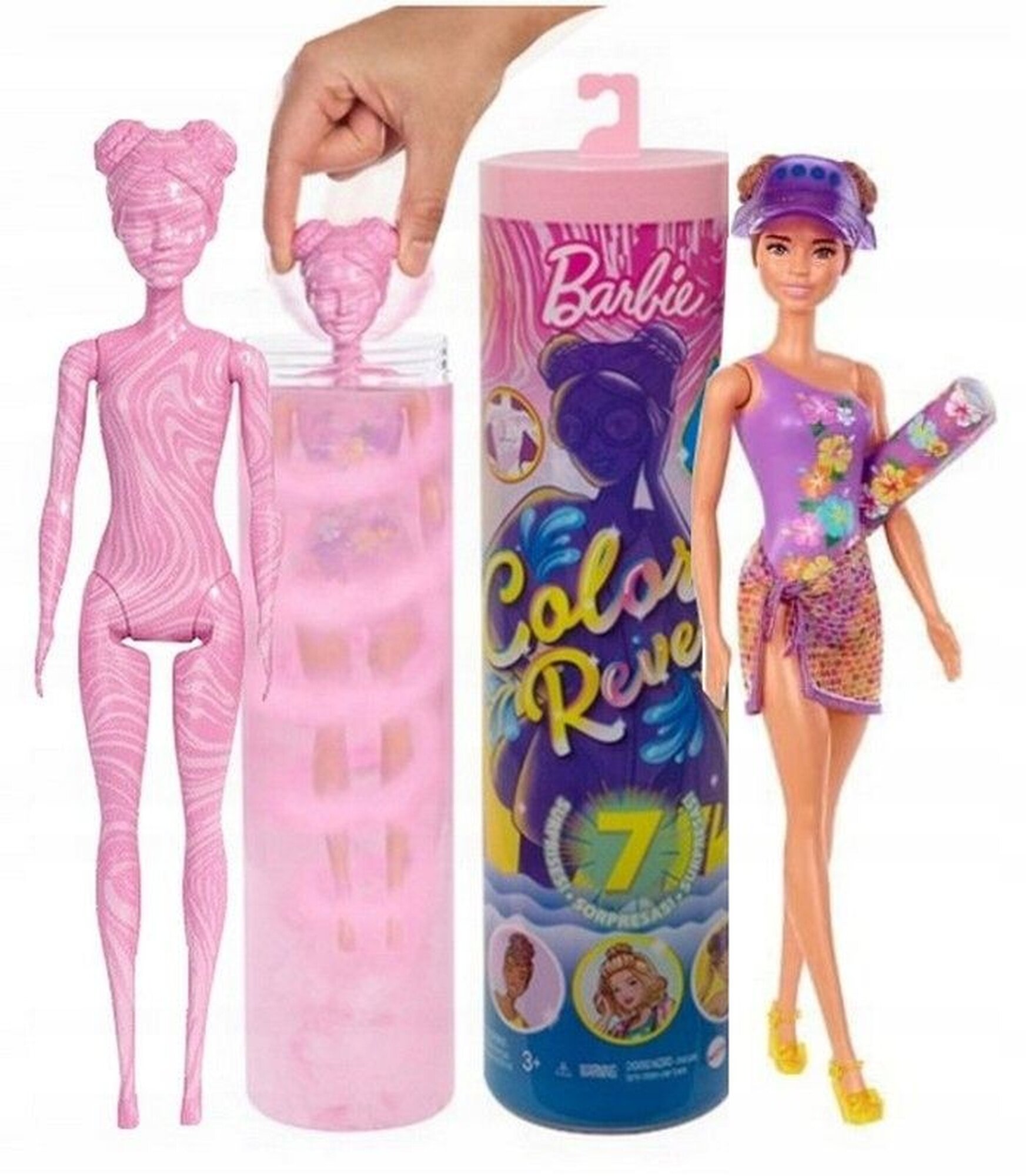 Кукла Mattel Barbie Color Reveal - Кукла Песок и Солнце в непрозрачной колбе - Барби GTR95