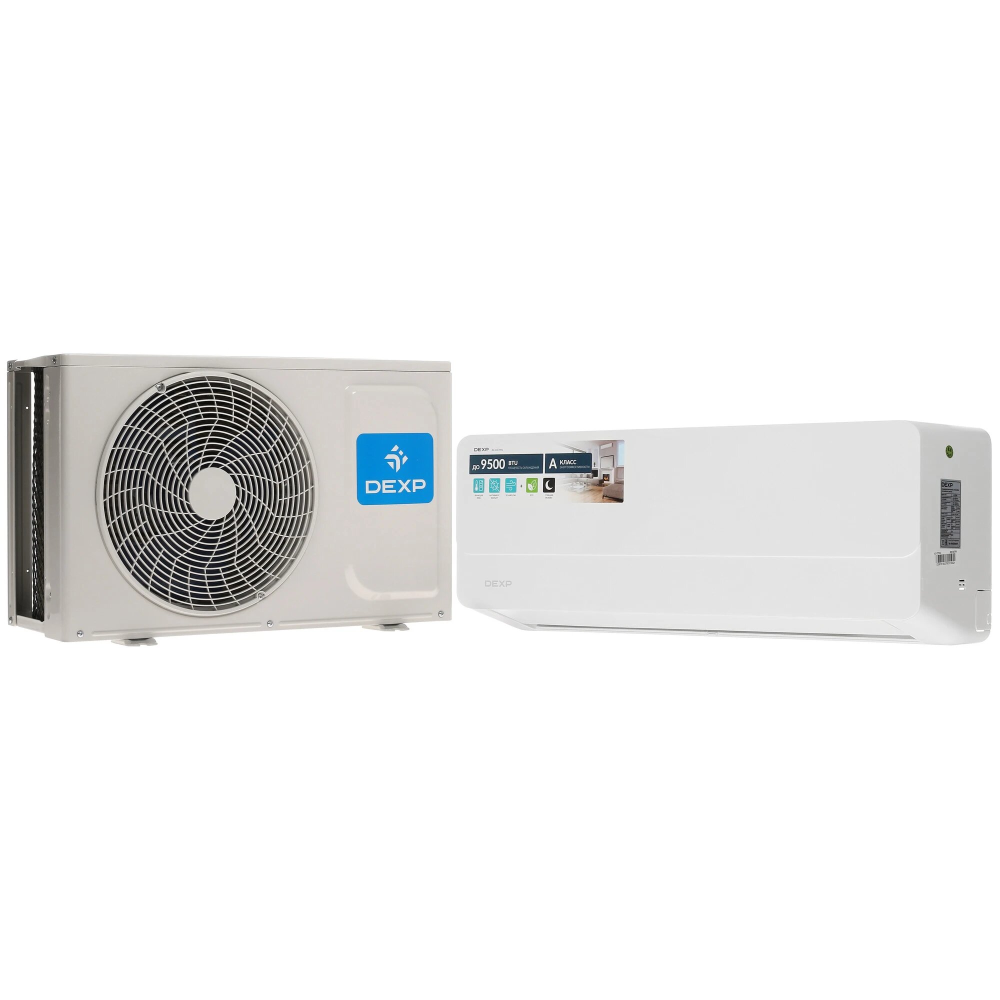 Настенная сплит-система DEXP AC-CD7INV, до 20м², охлаждение/обогрев, белый