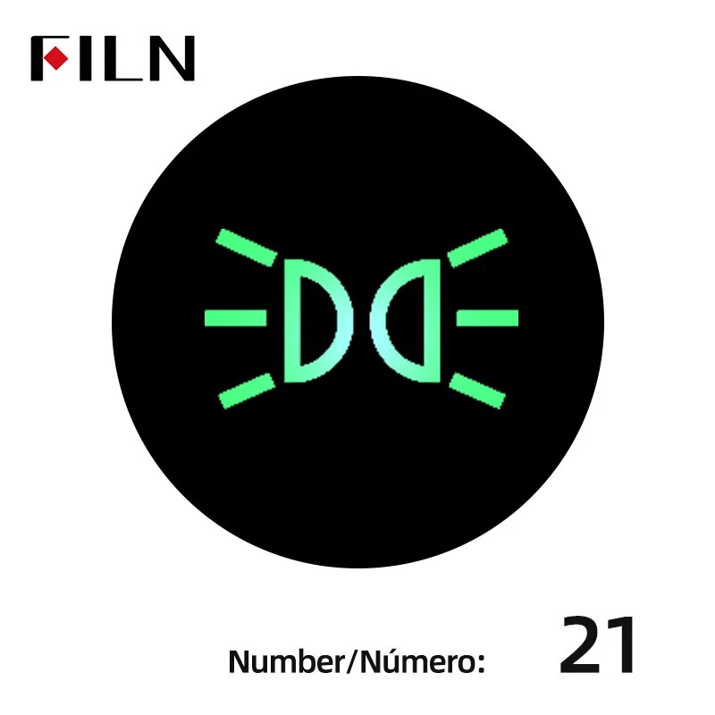 FILN 12 В 24 В Светодиодный контрольный свет Металлический индикатор 8 мм 10 мм 8mm, 21, Black shell