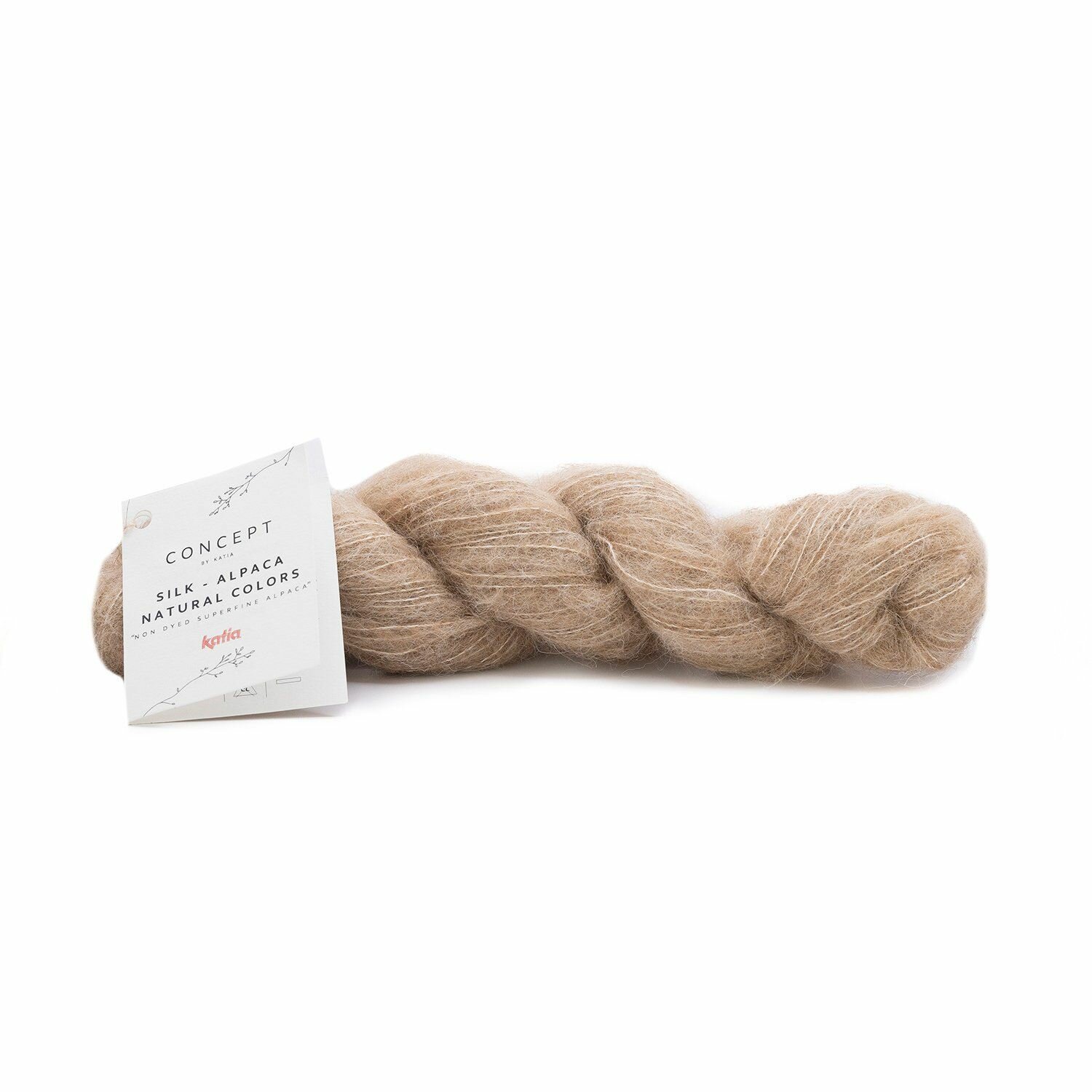 Пряжа для вязания Concept by Katia Silk-Alpaca Natural colors (102 Camel) 2 пасмы по 25 г/150 м
