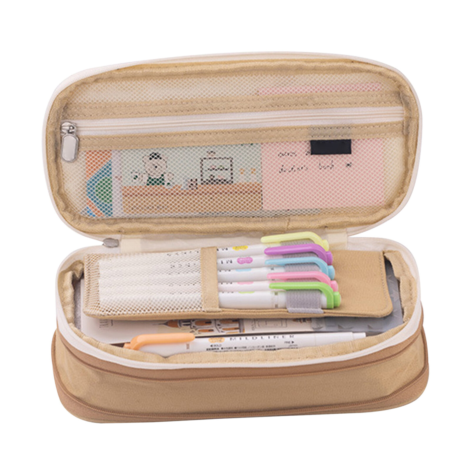 Пенал большой емкости, школьный пенал, канцелярские принадлежности, карман на молнии для офиса, дома, многослойный карман для хранения, подарок для детей, детей, студентов