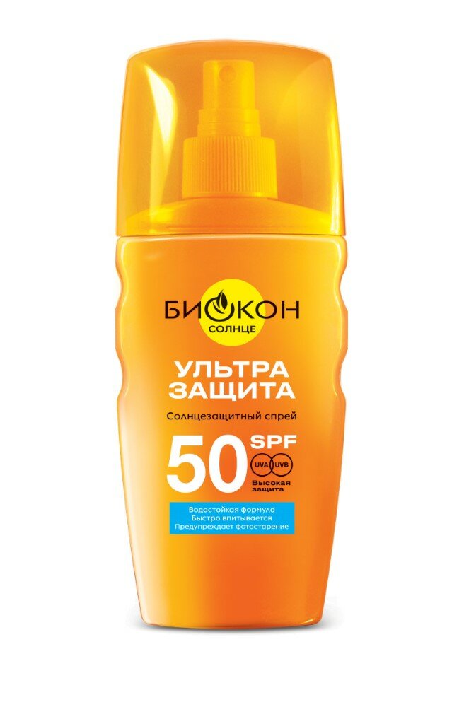 Биокон спрей солнцезащитный SPF50 160МЛ