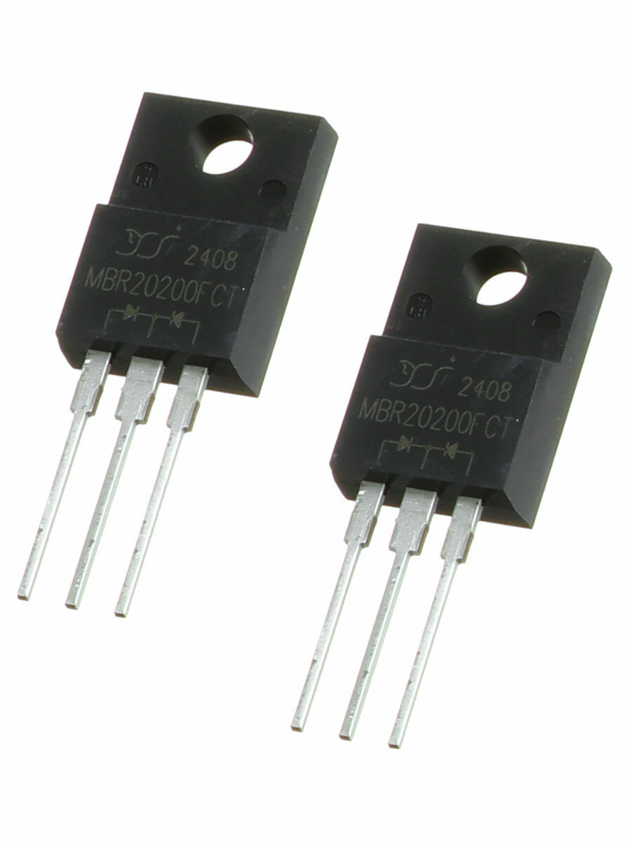 Диод Шоттки 20А 200В TO-220FP MBR20200FCT YJ (упаковка 2шт)