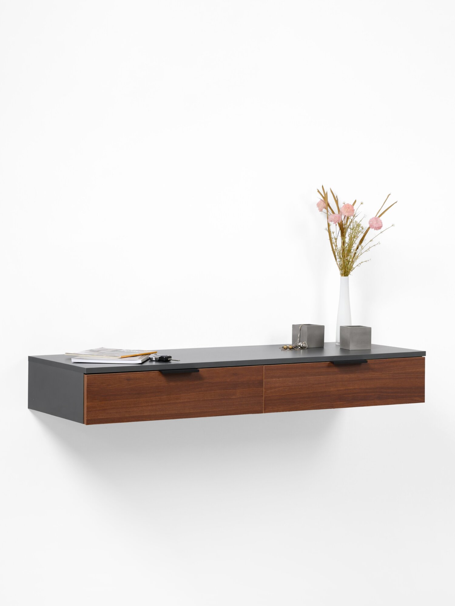 Стол консольный Сити 12.109, Антрацит 0164, Орех Селект Каминный К 020