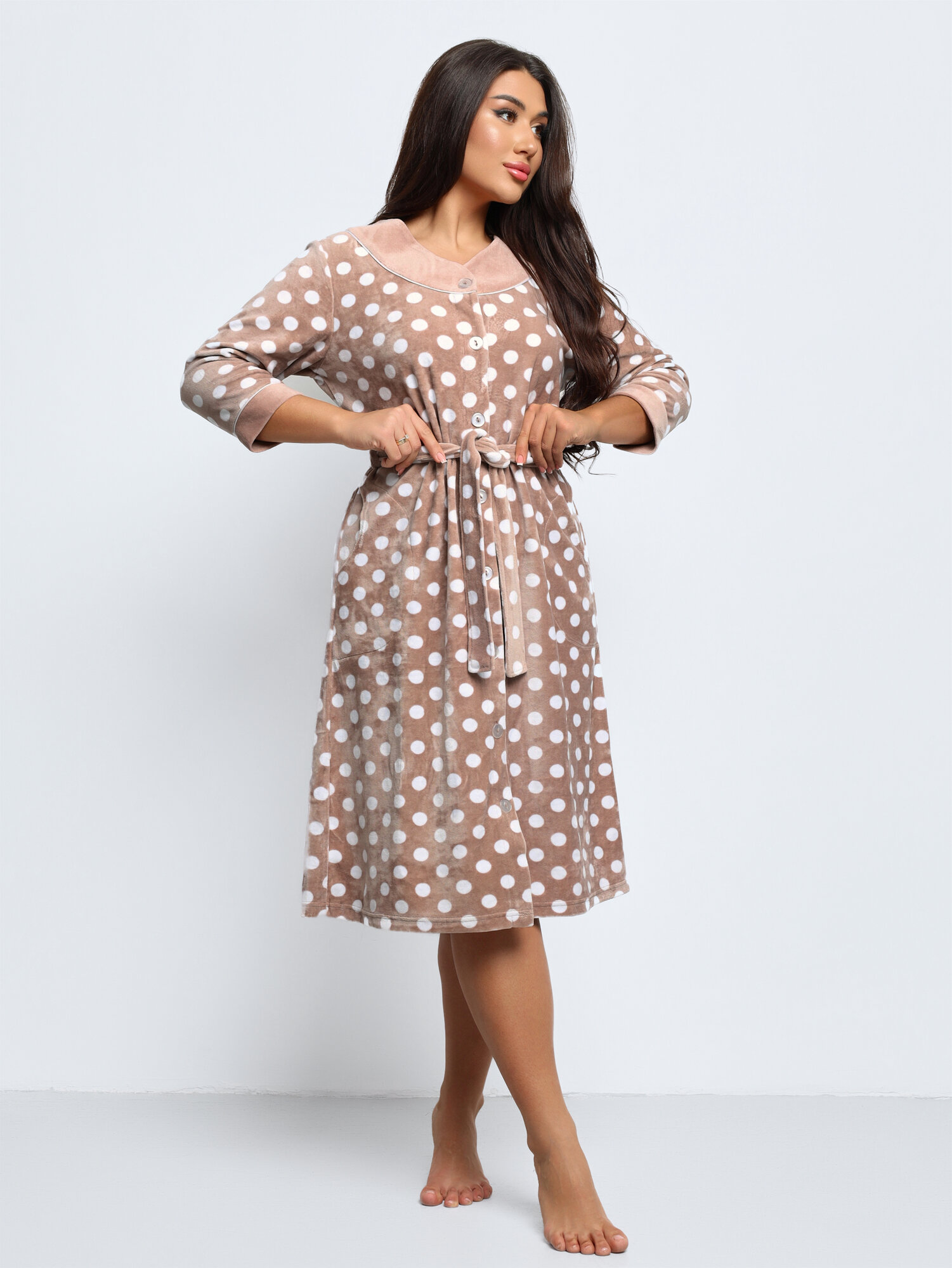 Халат трикотажный велюр