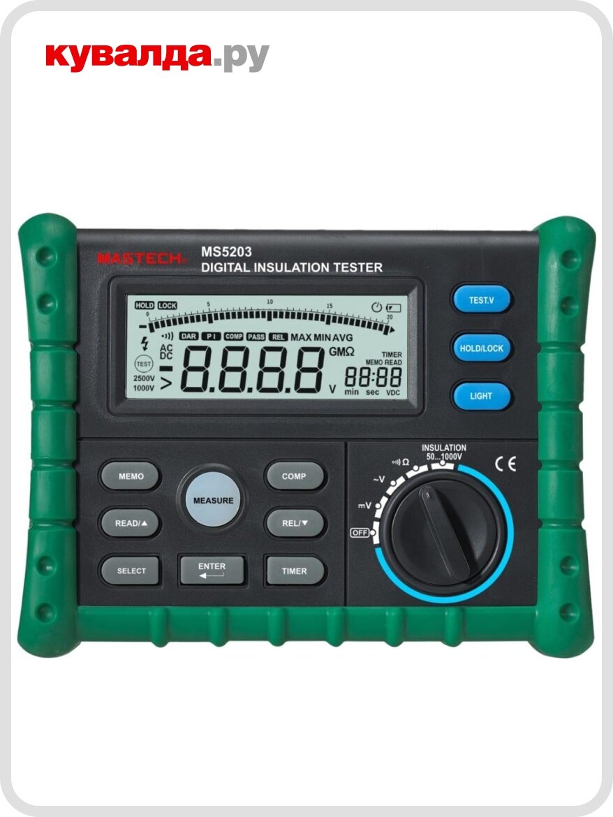 Измеритель сопротивления изоляции MASTECH MS5203 (1.0 кв)