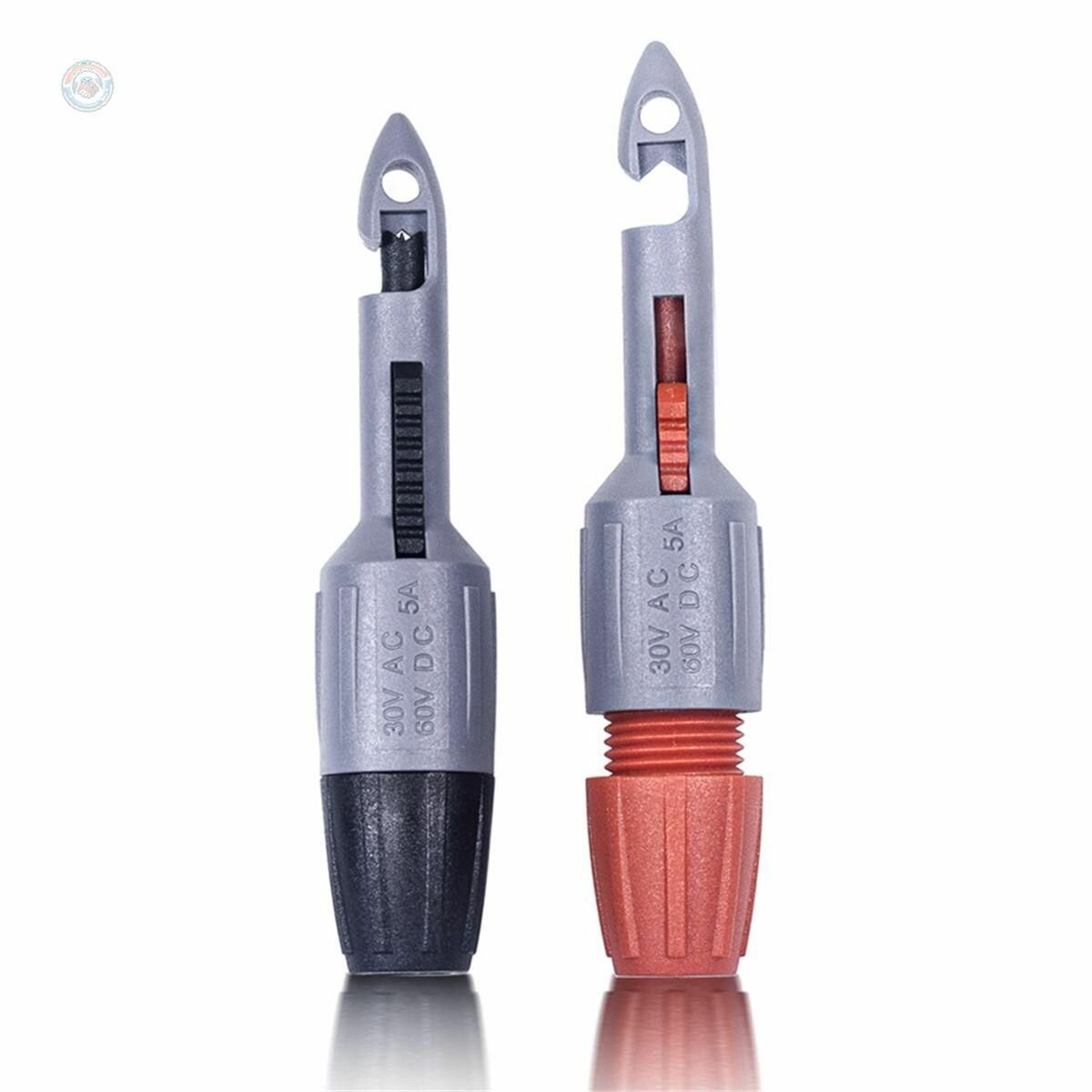 Набор зажимов для прокалывания изоляции TP81, комплект 2 шт с банановыми разъёмами 4 мм, автомобильный тестер проводов без снятия изоляции