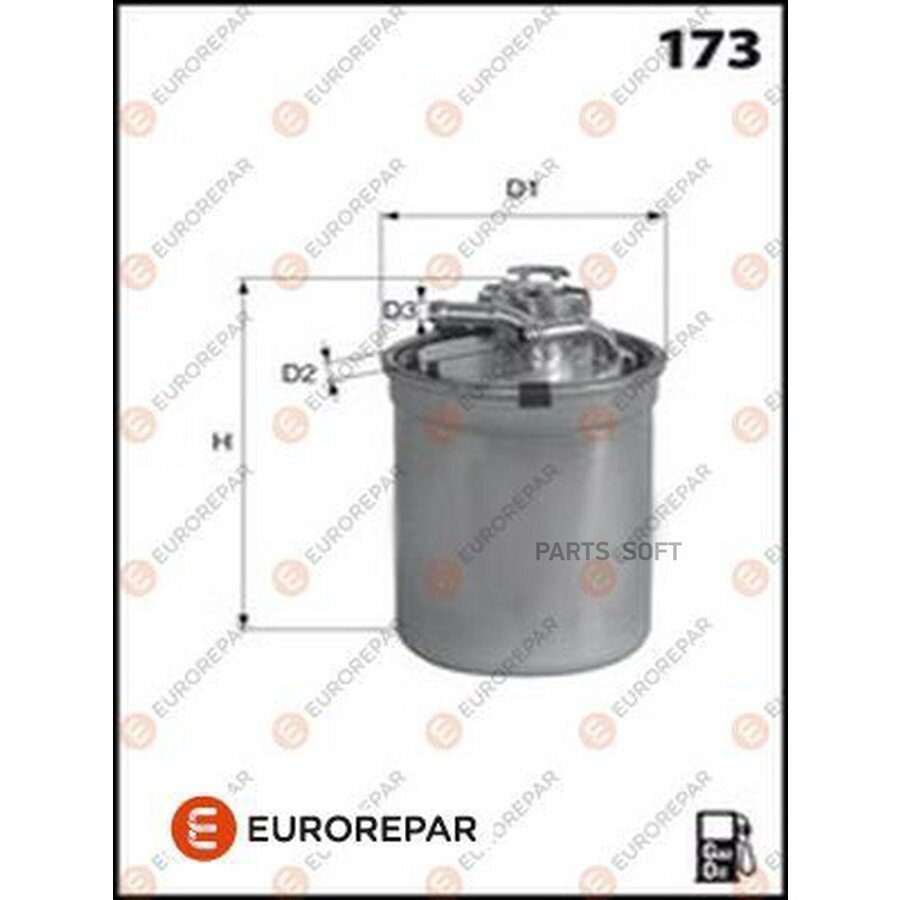 EUROREPAR 1616214880 Фильтр топливный MERCEDES-BENZ GLK220 2009- MERCEDES-BENZ GL350 2006- MERCEDES-BENZ GL320 2006- ()