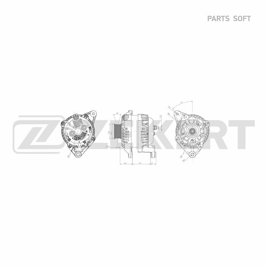 ZEKKERT GE-1039 Генератор UAZ Hunter (31519_) 18- Patriot 18- Pickup 18- Profi (2360_) 17- ()