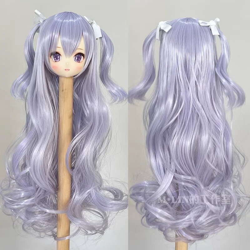 Парики для кукол BJD, высокотемпературные, волнистые, белые, 1/3 1/4 only wig