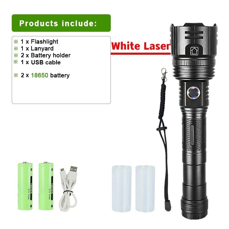 YANTT Лазерный фонарик 10000LM белый With 18650 Battery