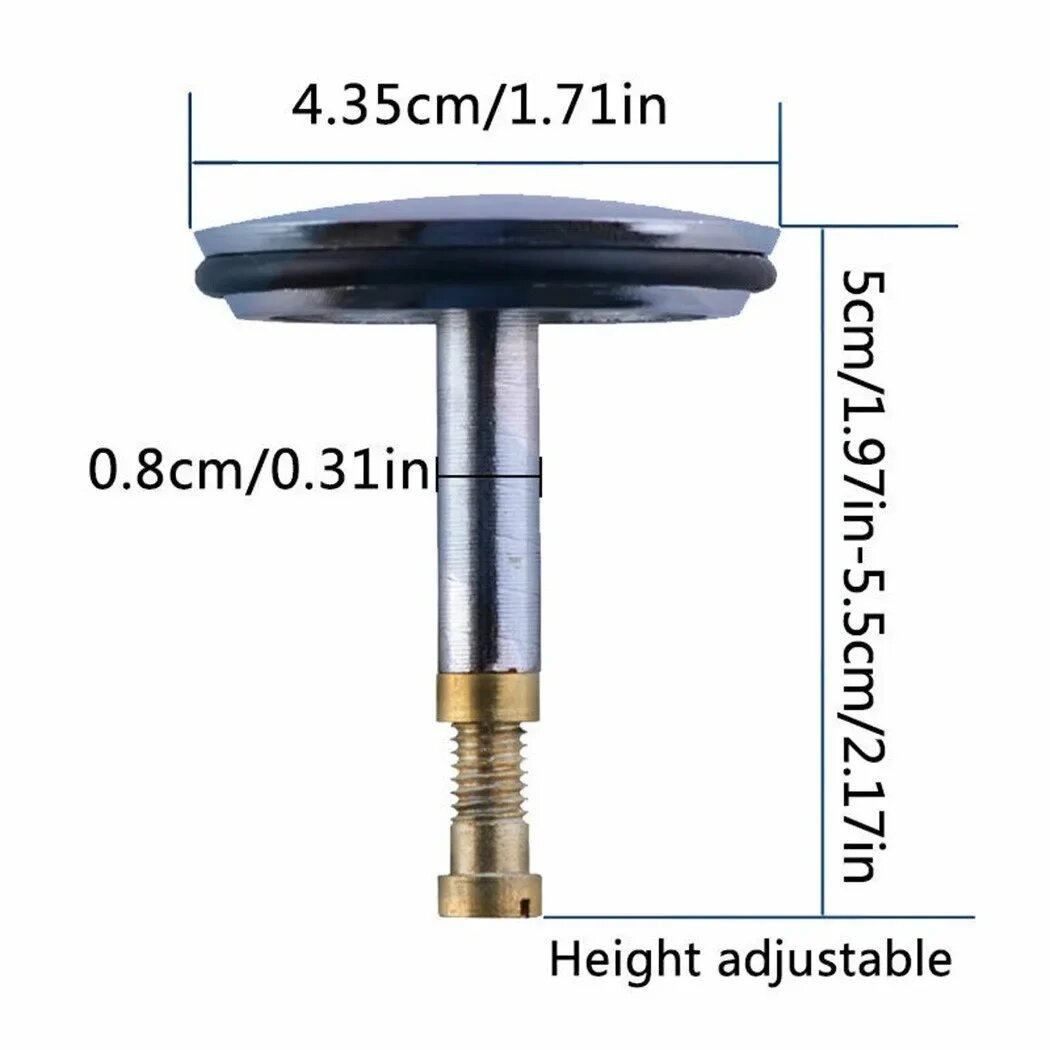 Латунная пробка для ванны, 43mm B