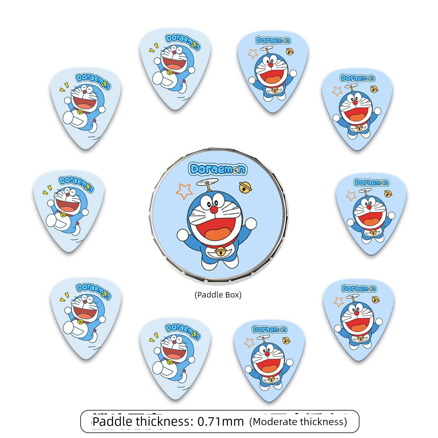 Коробка для медиаторов в виде мультяшного персонажа для фолк-гитары, акустической гитары и электрогитары, милый