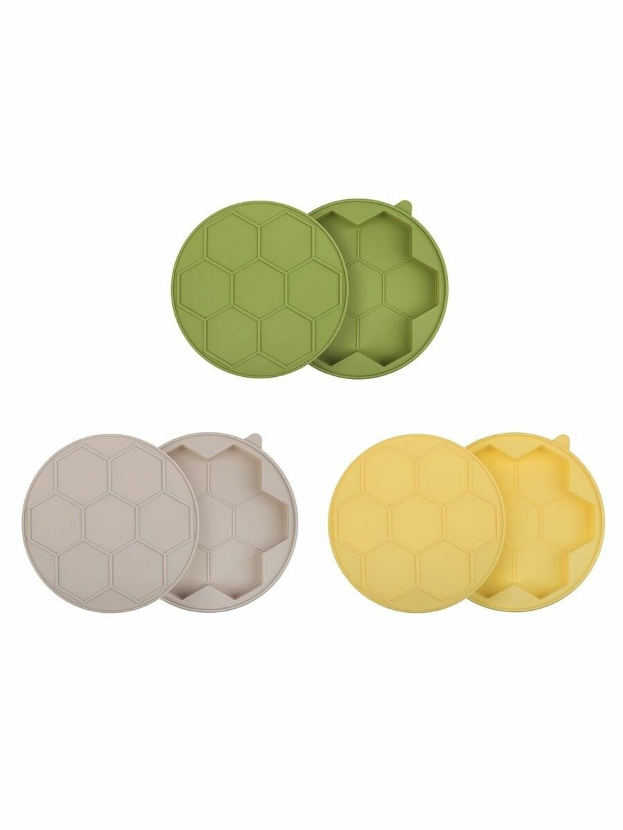 Форма для выпечки с крышкой для котлет, сырников, оладий 23см, силикон, цвет микс