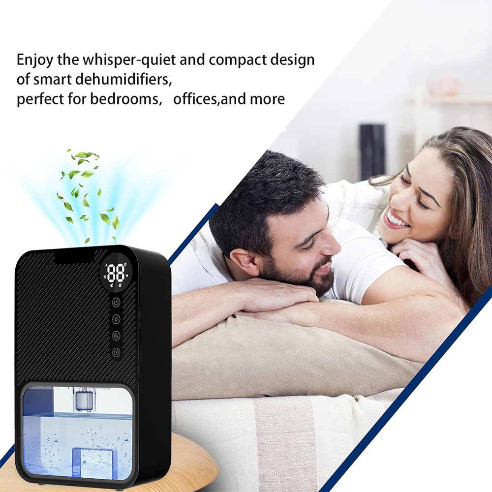 Электрические осушители воздуха для дома, емкость 37 унций, тихий осушитель воздуха для комнаты с автоматическим отключением, 7 цветов светодиодной подсветки, 24-часовой таймер, портативный осушитель воздуха для ванной к
