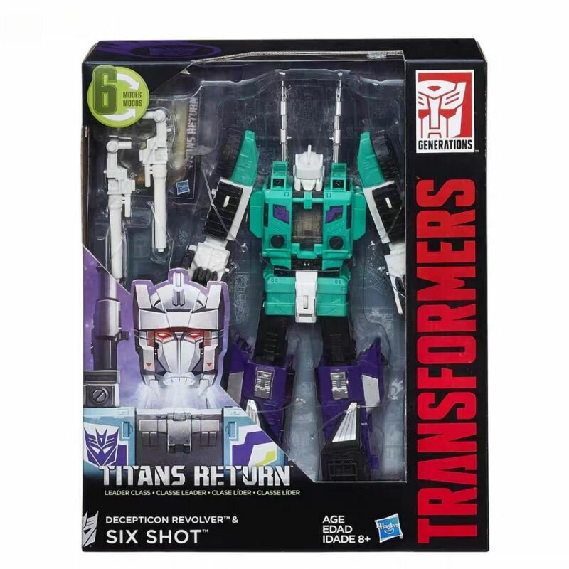 Трансформеры Игрушка хасбро Transformers Generations Titans Return Six Shot and Decepticon Revolver Leader Class