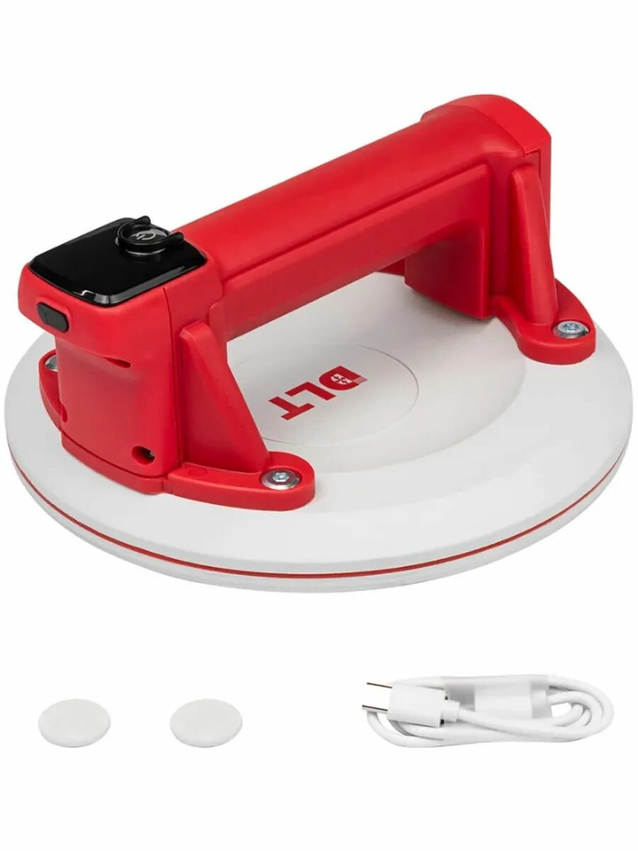 Присоска электрическая DLT VST-90 для рельефной плитки с авто подкачкой, арт. 2983