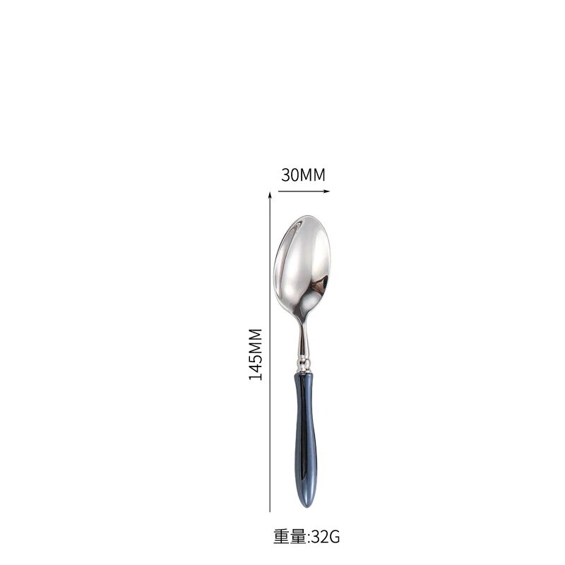 Ложка столовая Dessert spoon blue, 145 мм, 30 мм, 32 г