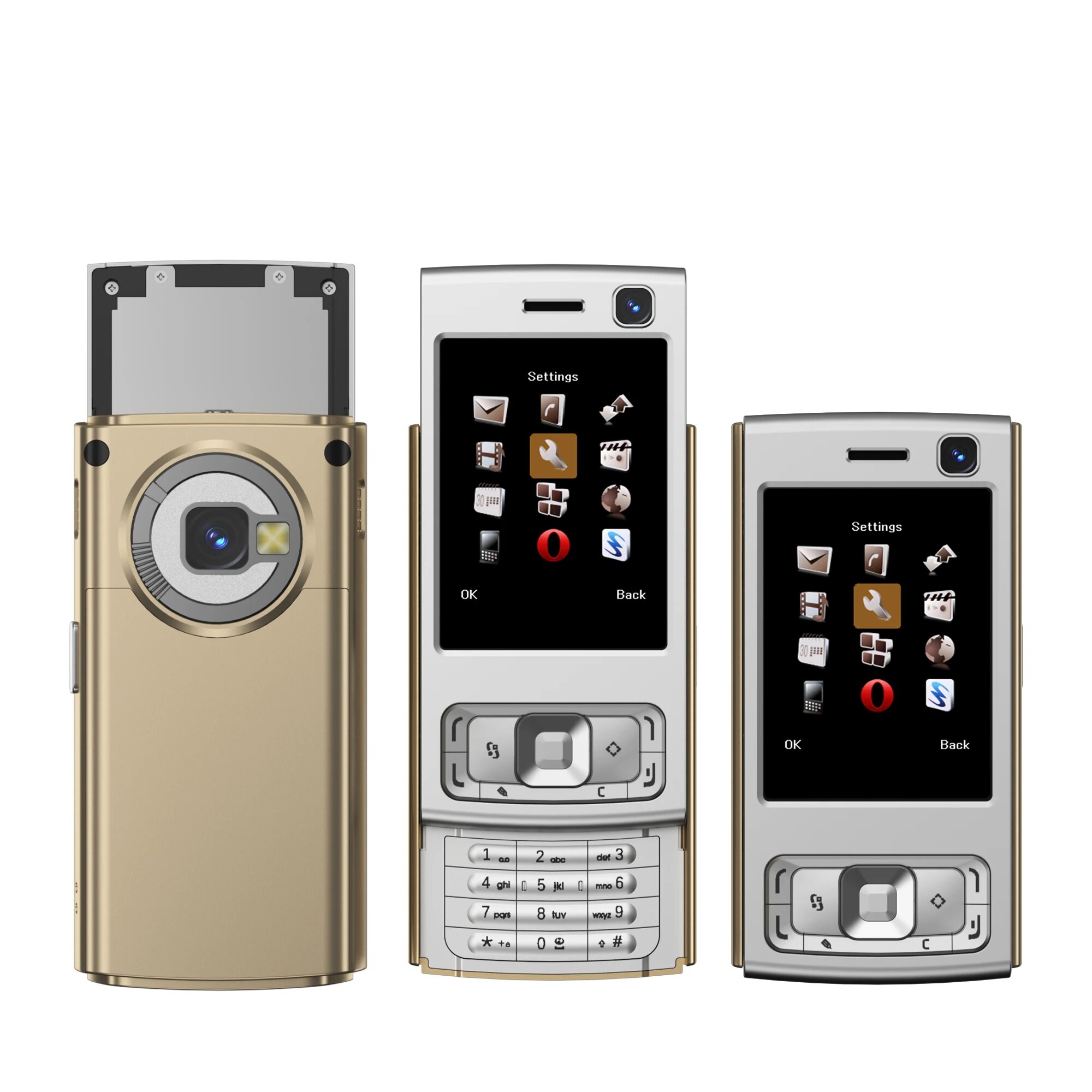 SERVO N95 PRO Mini Sliding Mobile Phone 2 SIM Standby Cellphone Magic Voice Speed Dial Call Recording Flashlight 2.0" Telephones