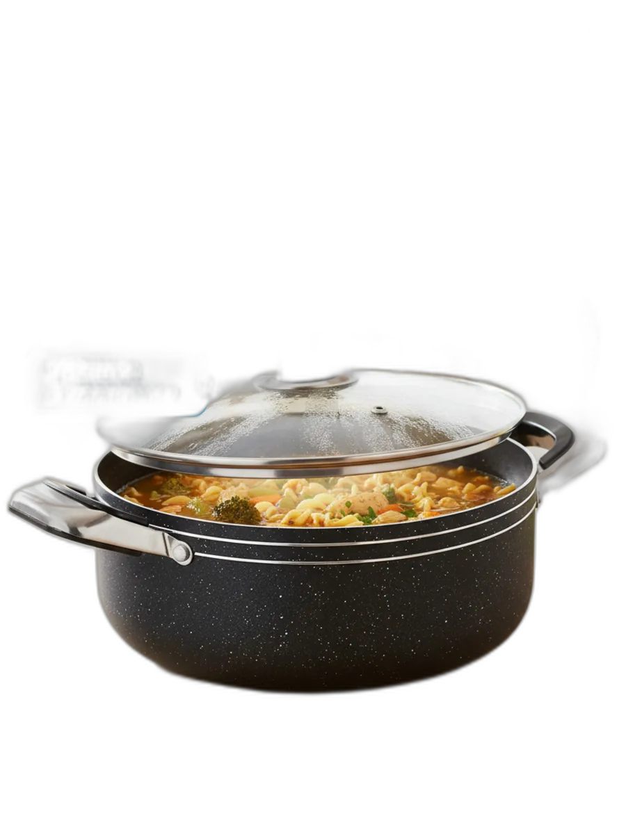 Кастрюля 4 л с крышкой антипригарная для индукционной плиты