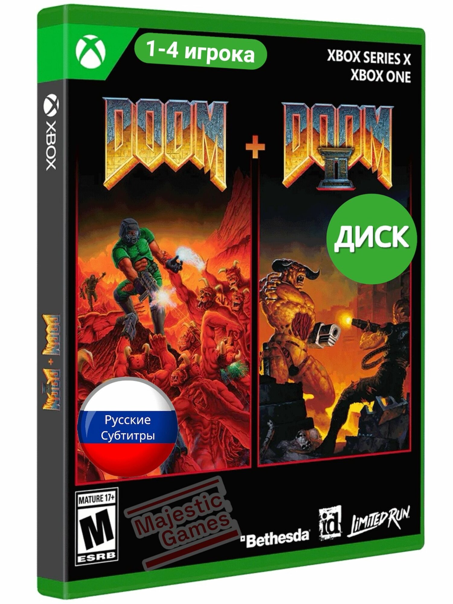 Игра DOOM + DOOM II, Limited Run (Диск, Xbox One, Series X, Русские субтитры)