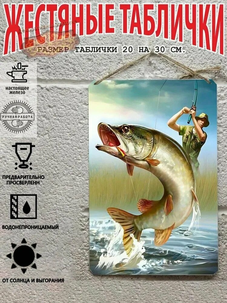 Постеры для интерьера, жестяные таблички рыбалка fly fishing