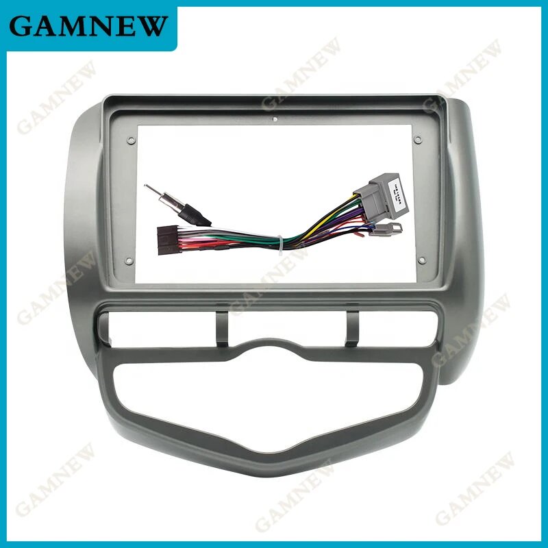 9-дюймовый автомобильный радиоприемник, рамка-кабель для HONDA FIT JAZZ CITY 2002-2008 гг, стерео Android, комплект приборной панели, рамка лицевой панели