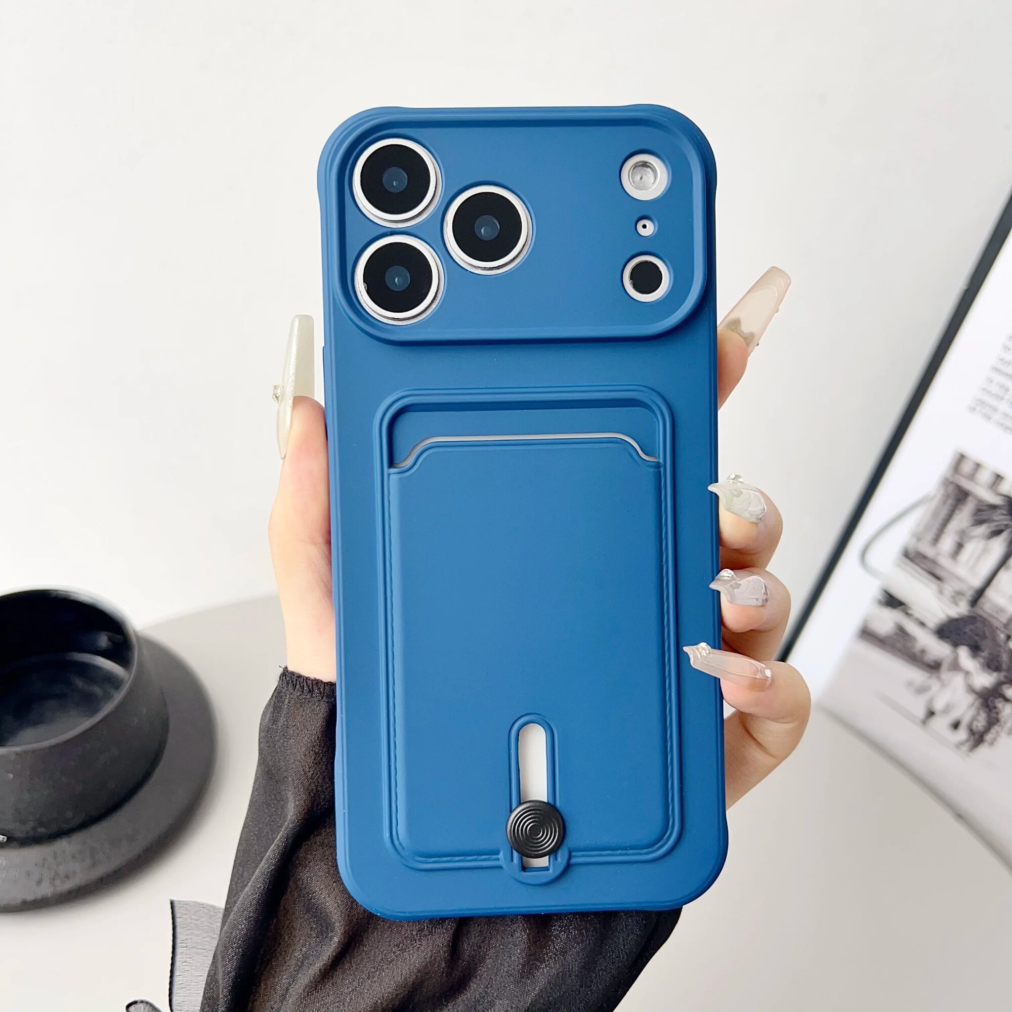 Чехол-бумажник с слотом для карт для iphone 17, 16, 15, 14, 13, 12, 11 pro max air plus mini, мягкий чехол из ТПУ для кредитных карт