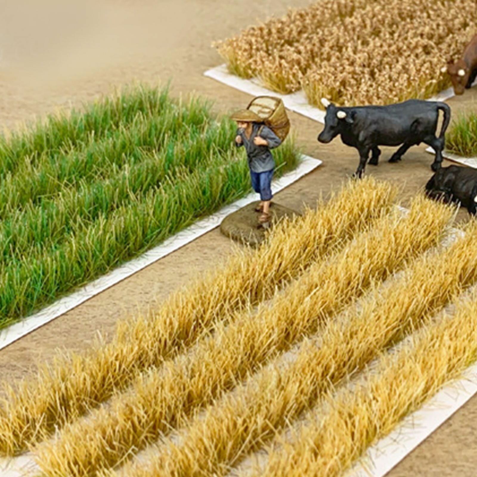 Ландшафтная трава для хобби и моделирования железных дорог, макетов и микроландшафтов, пластиковая статическая модель травяной полосы для декора песочного стола