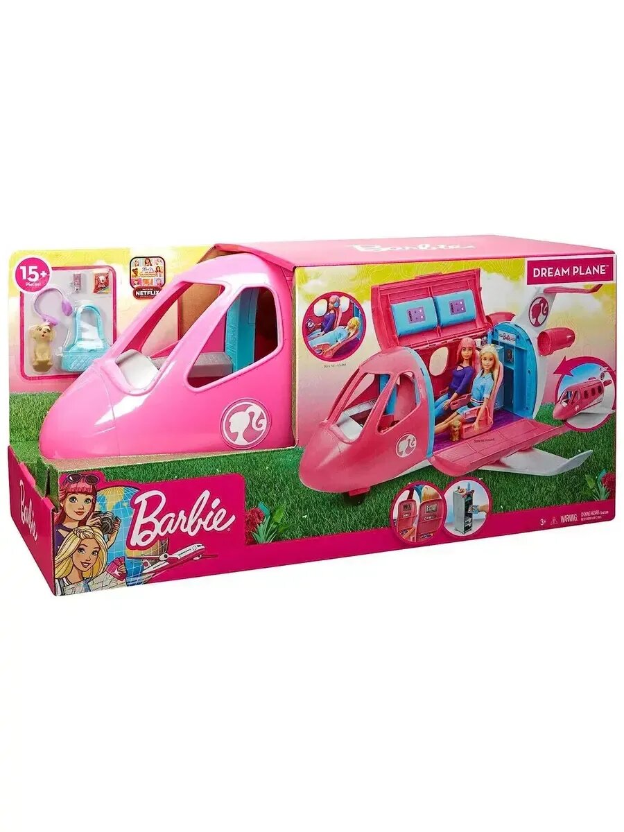 Игровой набор Barbie Estate Dreamplane Самолет мечты с 15 тематическими аксессуарами GDG76