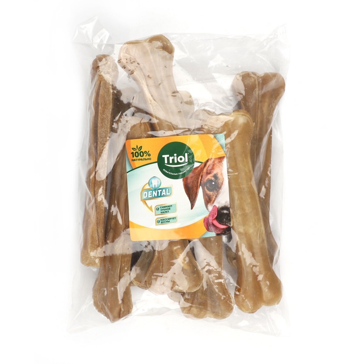Triol Кости для собак жевательные 20см, пакет 10шт, серия DENTAL, 1,55кг