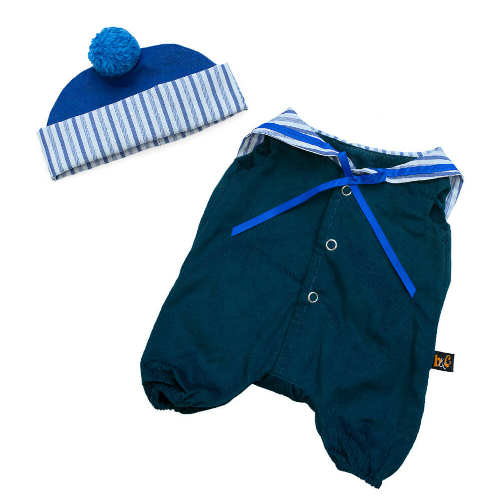 BUDIBASA Одежда для кота Басика - Комплект в морском стиле, 22 см