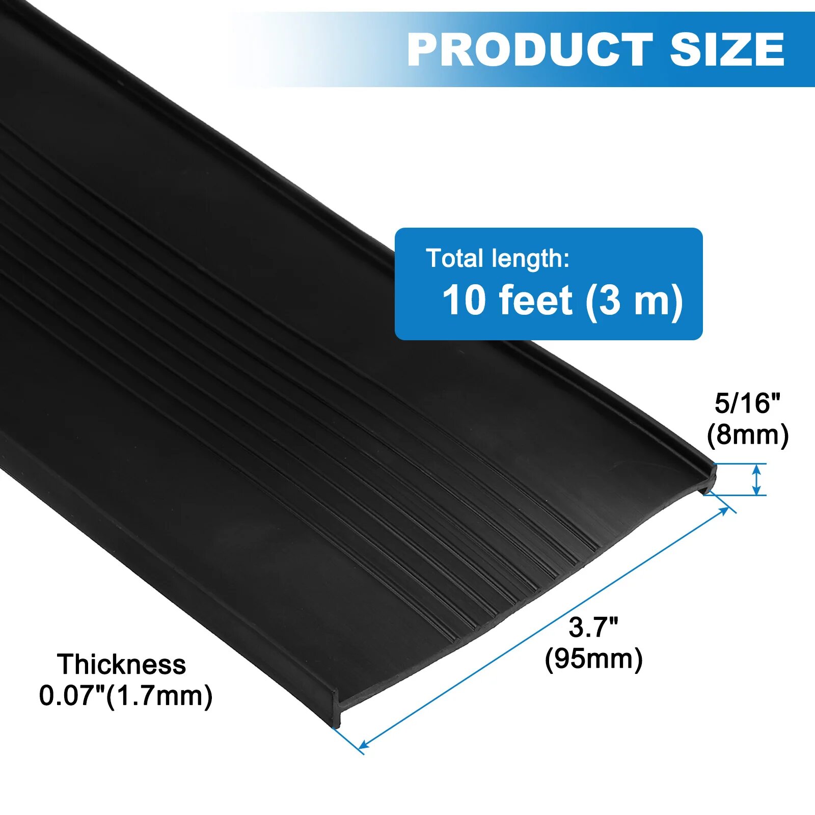 Резиновый уплотнитель для гаражных дверей UXCELL 6м 300cm