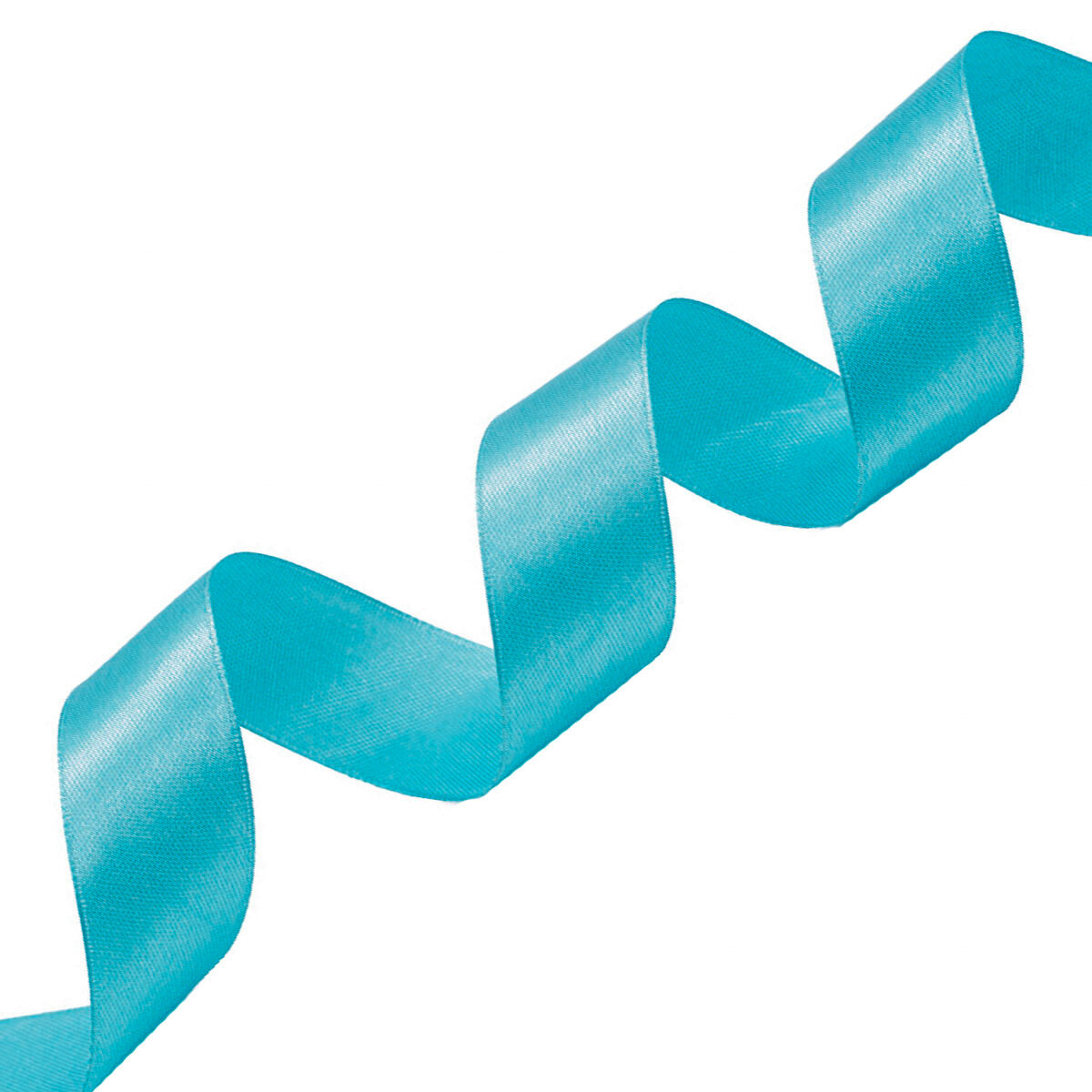 Лента атласная декоративная Айрис, 2,5см*22,86м, полиэстер (136 ярко-голубой)