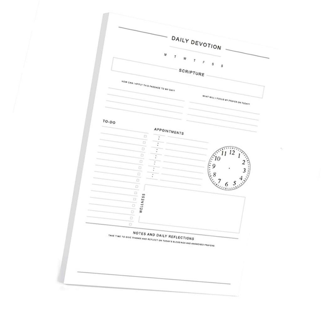 Портативный ежедневник для планирования питания и тренировок, ежедневная преданность