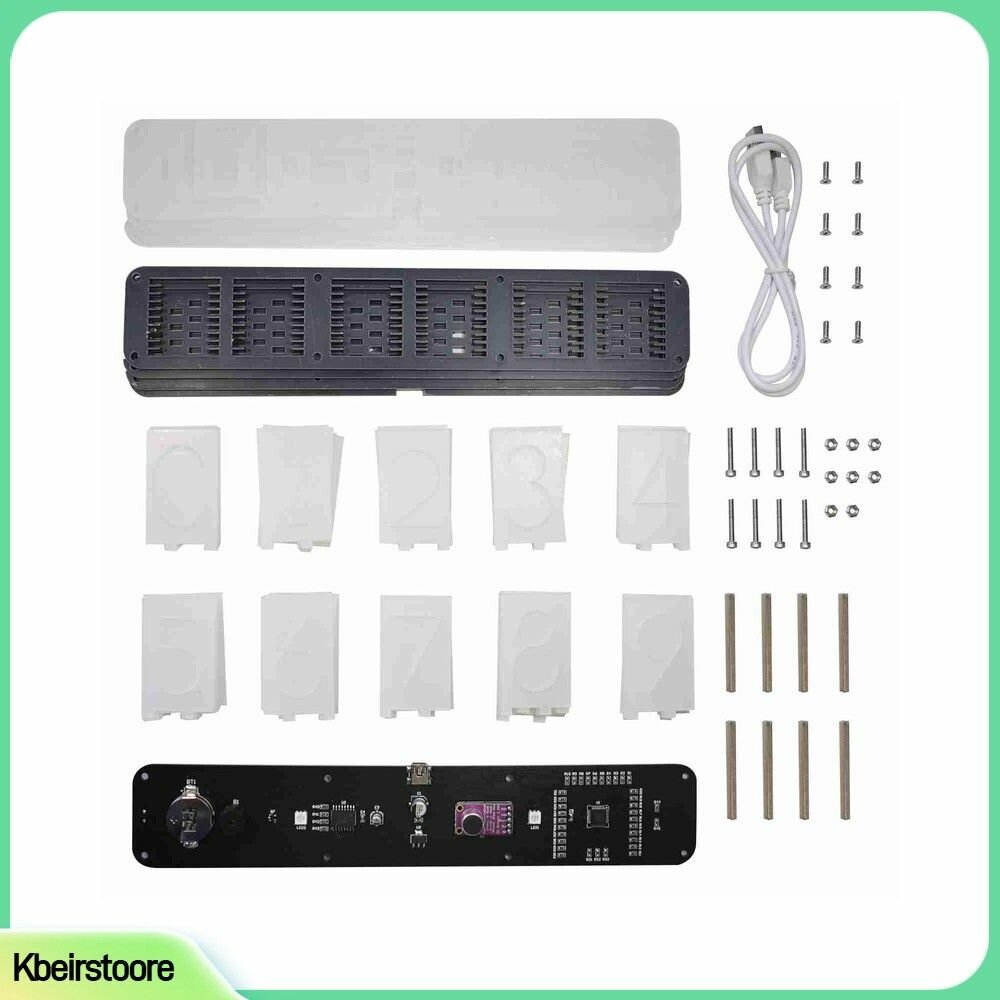 Комплект цифрового светодиодного будильника с 6-значным дисплеем, многофункциональный