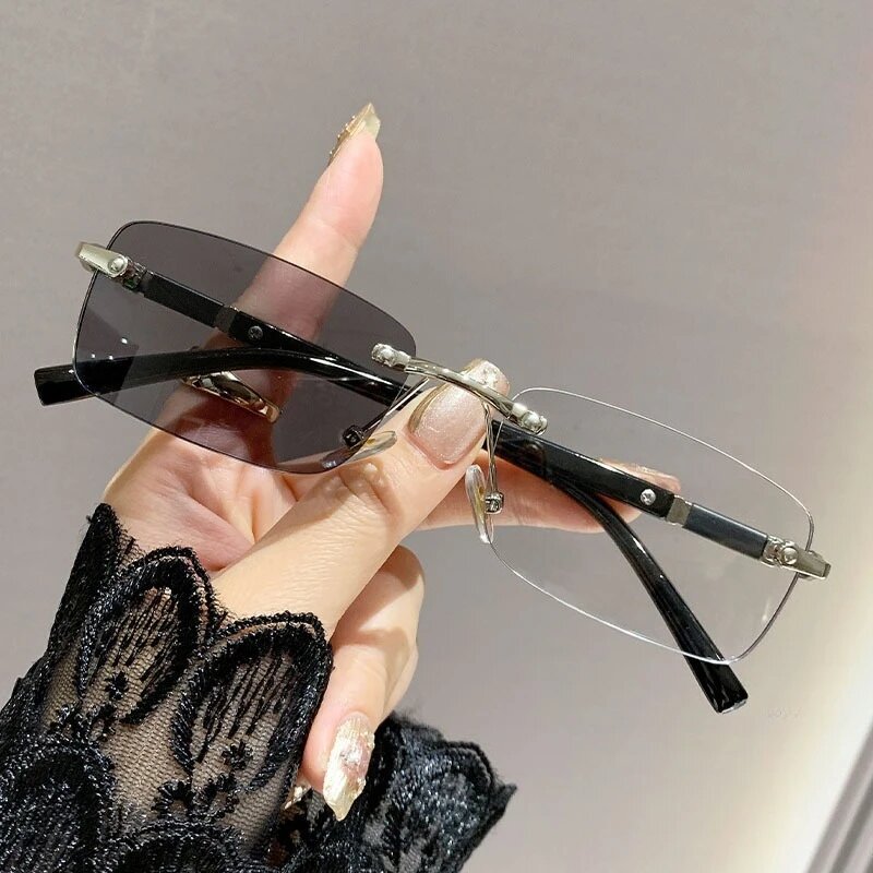 Безрамочные фотохромные очки Unisex серебристый, 0