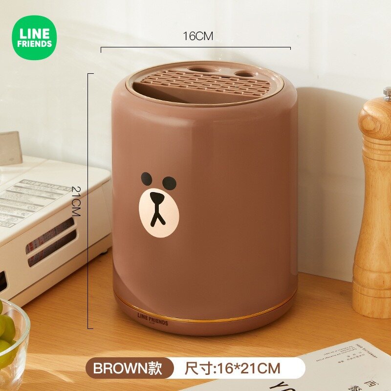 Держатель для палочек для еды из коричневого медведя, пылезащитный, подставка для палочек, домашняя кухня, дренаж, хранение палочек, органайзер для палочек, коробка для палочек