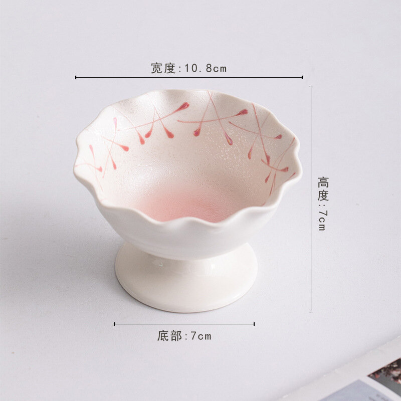 Японский стиль Шумен, креативная высокая тарелка для фруктов, простая современная изысканная высокая тарелка для закусок, сухофруктов, орехов, чая, домашняя тарелка для фруктов