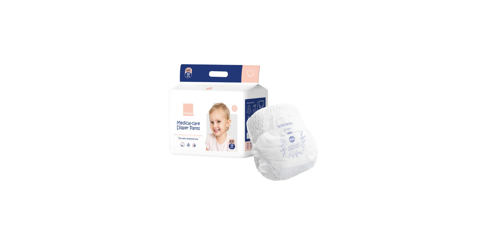 Подгузники-трусики Bebeboo Medical Care Diaper Pants XXL 15-20kg (38 Pcs)