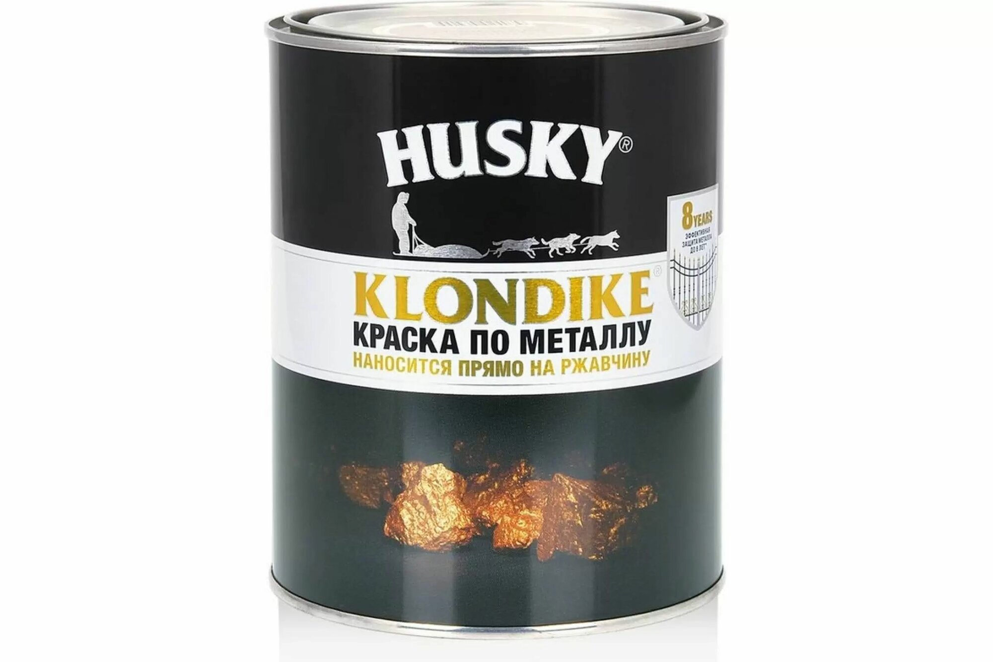 Краски по металлу HUSKY KLONDIKE матовая белая RAL 9003 0,9л
