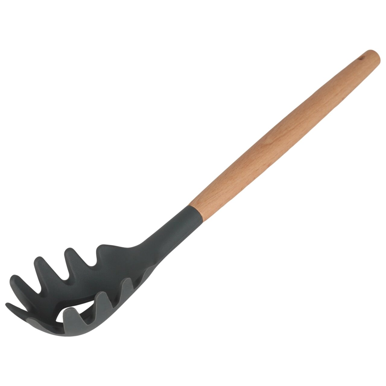 Д Black ложка для спагетти 28 см силикон/дерево, длинная подача пасты удобная сервировка