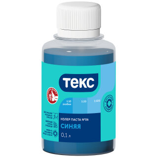 Колер Паста Текс Универсал 100мл Синяя для Всех Видов Красок.