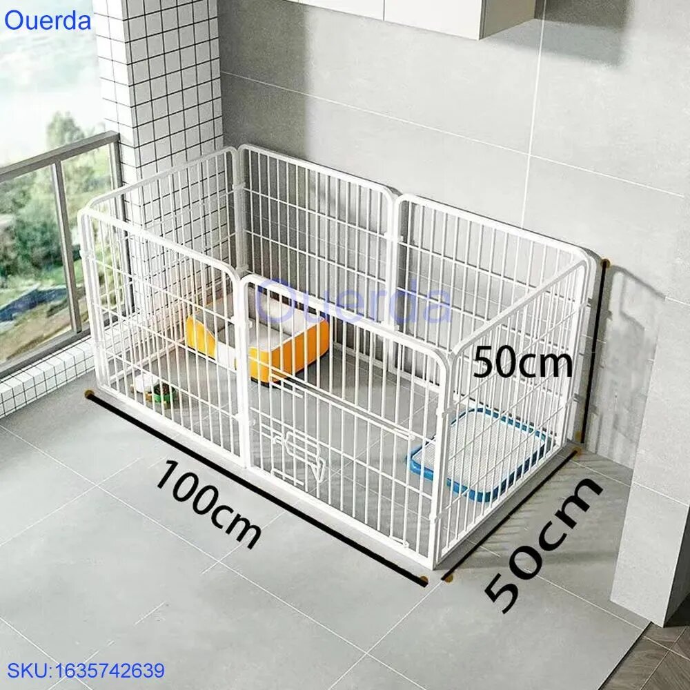 Усиленный вольер для собак, кошек, кролика. Металлическая складная клетка для крупных, средних и мелких пород домашних животных. Уличная будка для щенков и котов. 6 секций