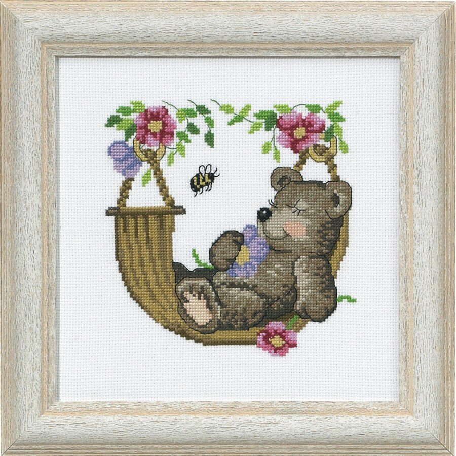 Набор для вышивания Медвежата 19 x 19 см PERMIN 13-3354