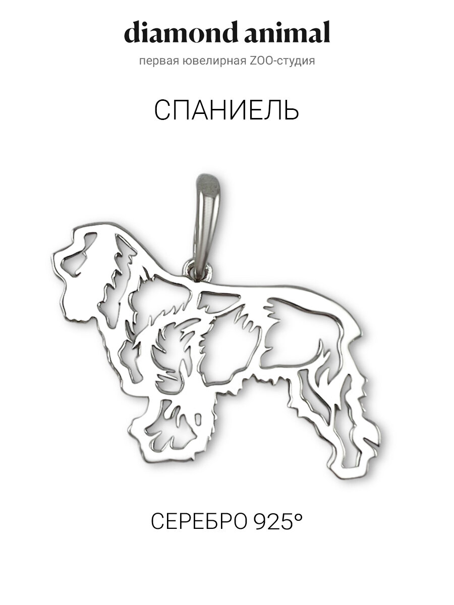 Подвеска, серебро, 925 проба, родирование