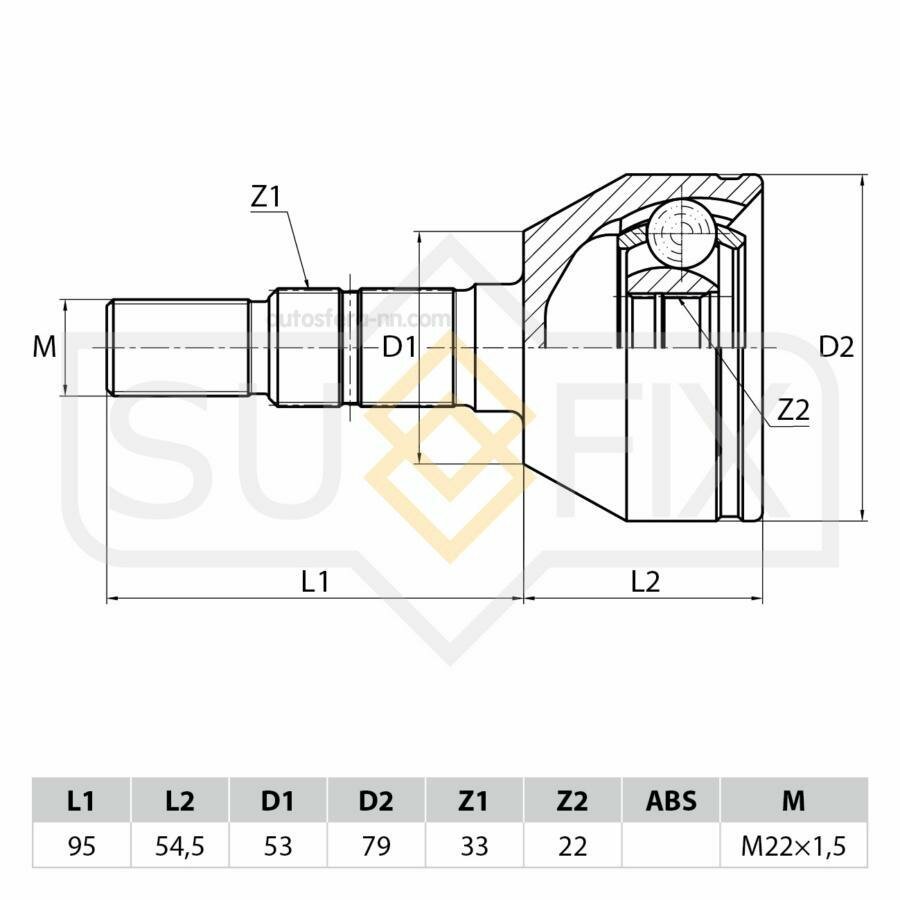SUFIX ST1096 ШРУС наружный