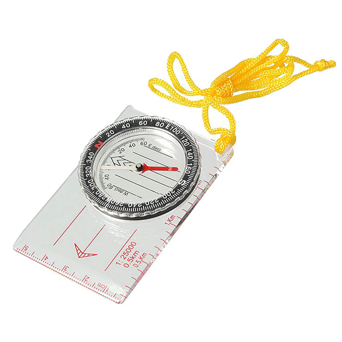 Компас DC40-1 для спортивного ориентирования, с линейкой для карт масштабом 1:25000.