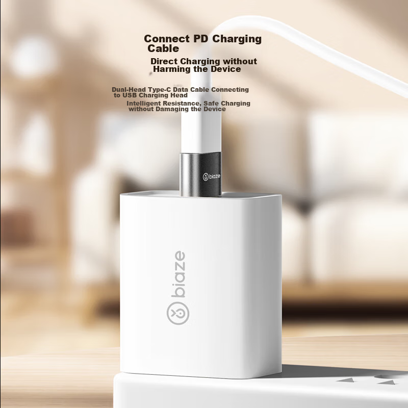 Biaze USB to Type-C Adapter OTG Fast Charging Cable Converter for Apple 16/15, Carplay, Headphones, Xiaomi, Huawei Phones, Laptops, Desktop Computers