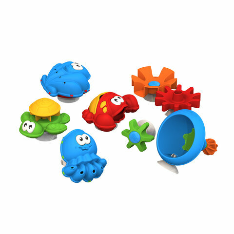 Игрушки для ванны в наборе, пластиковые, 6 шт, нордпласт, 741